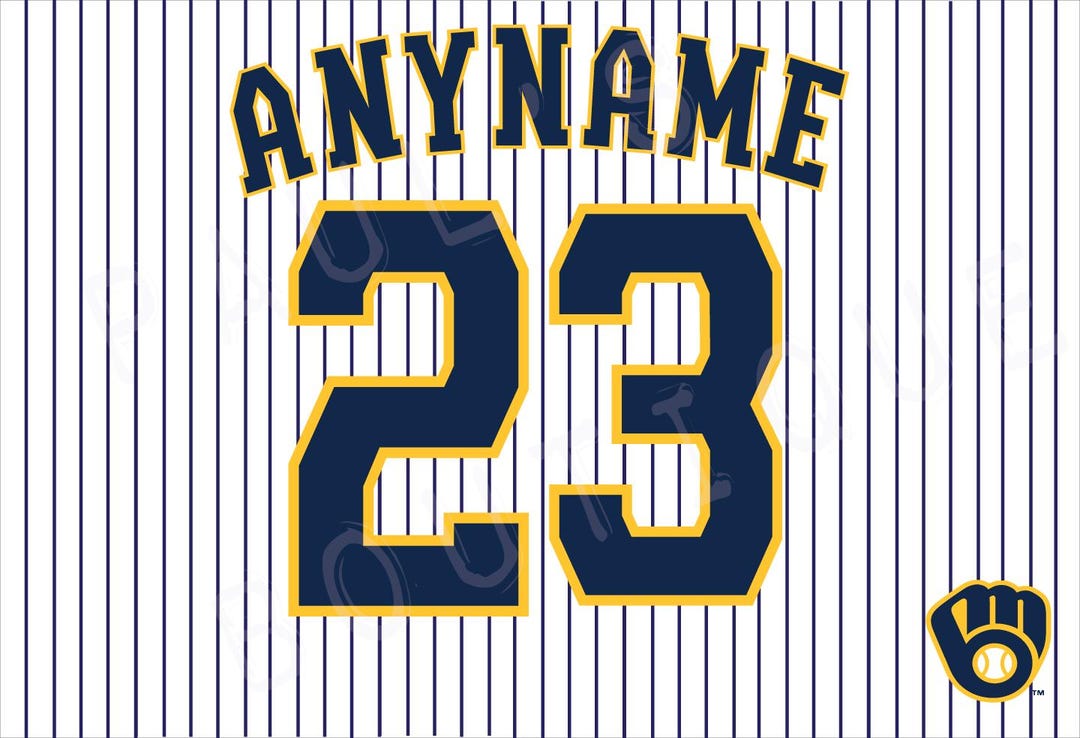 Milwaukee Brewers Lettering Kit for an Authentic, Replica, Youth or ...