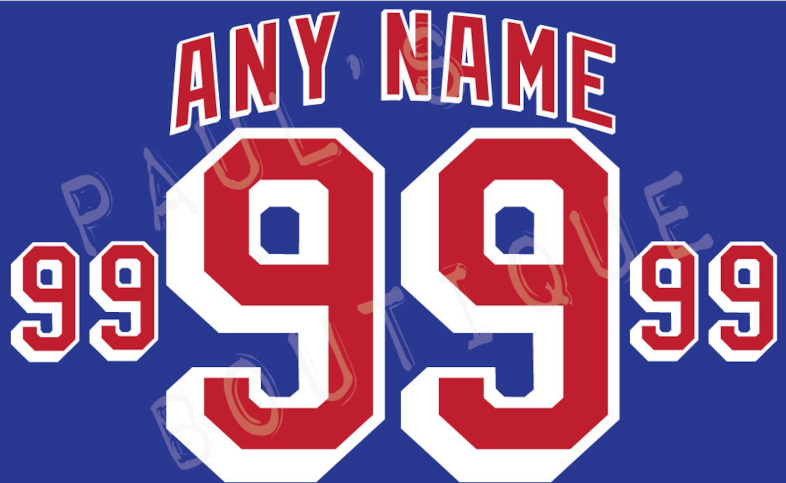 New York Rangers Lettering Kit for an Authentic, Replica or Youth Dark ...