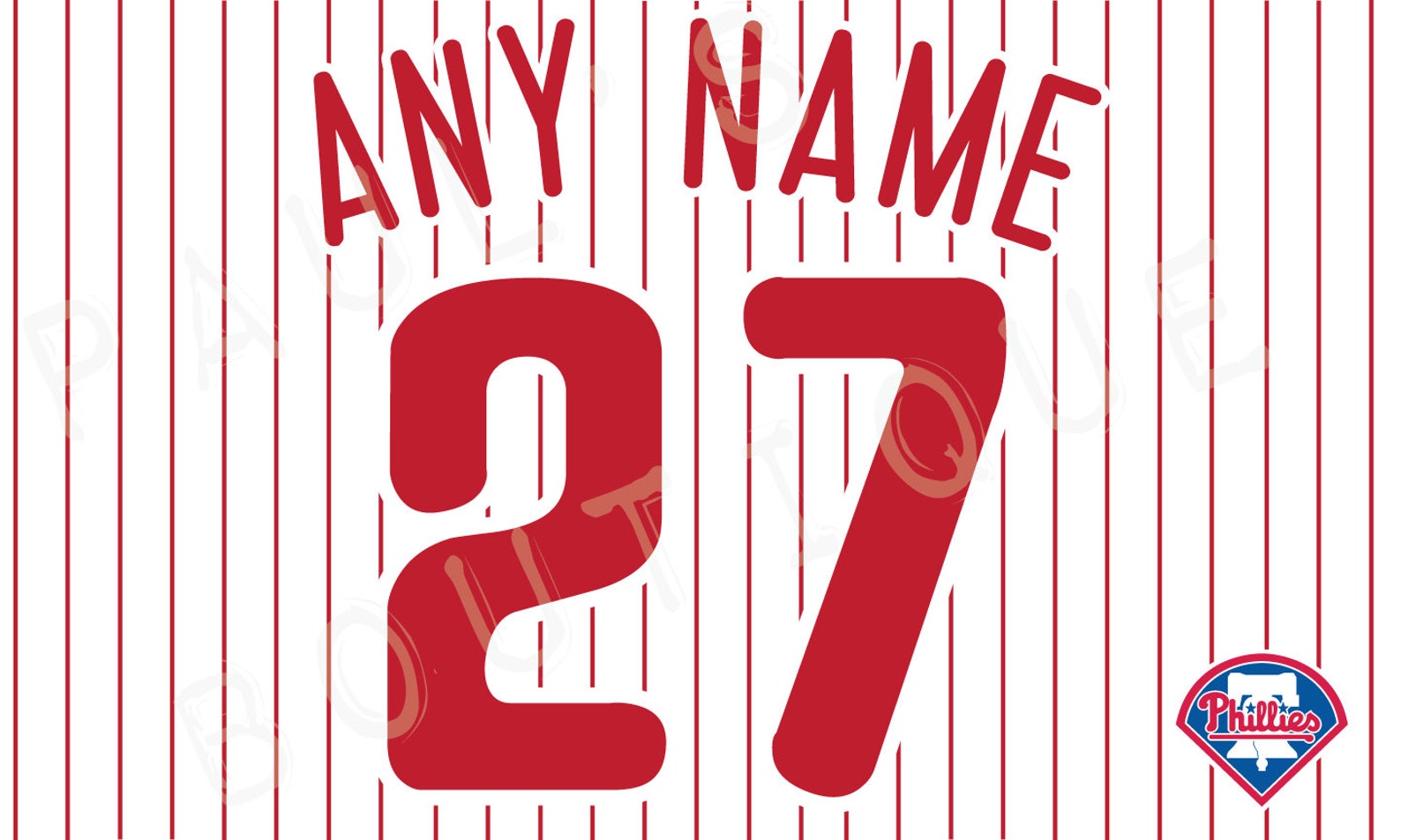Toddler Philadelphia Phillies Home/road Jersey Lettering | Name ...