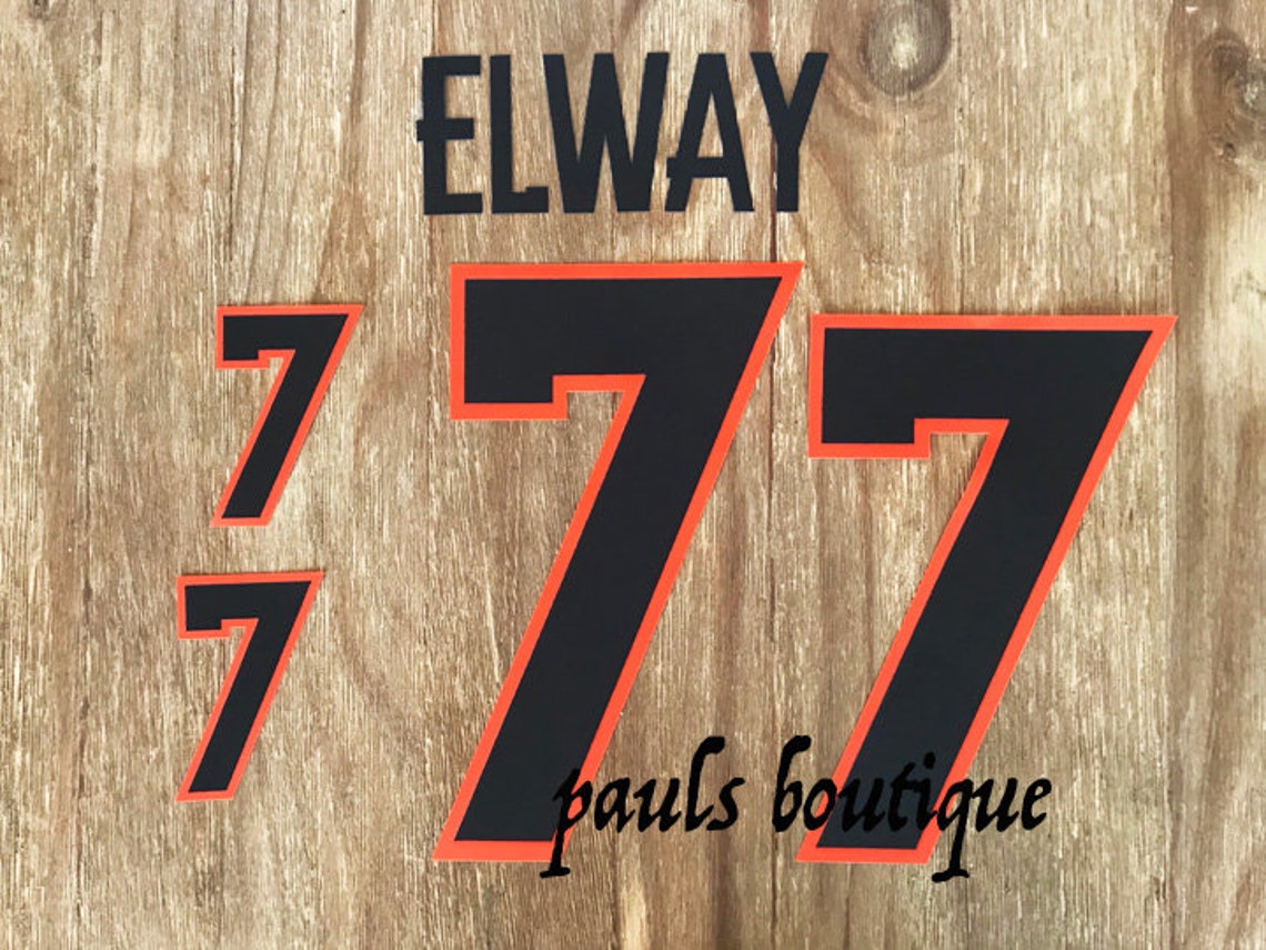 Denver Broncos Lettering Kit for an Authentic Orange Jersey - ANY NAME ...