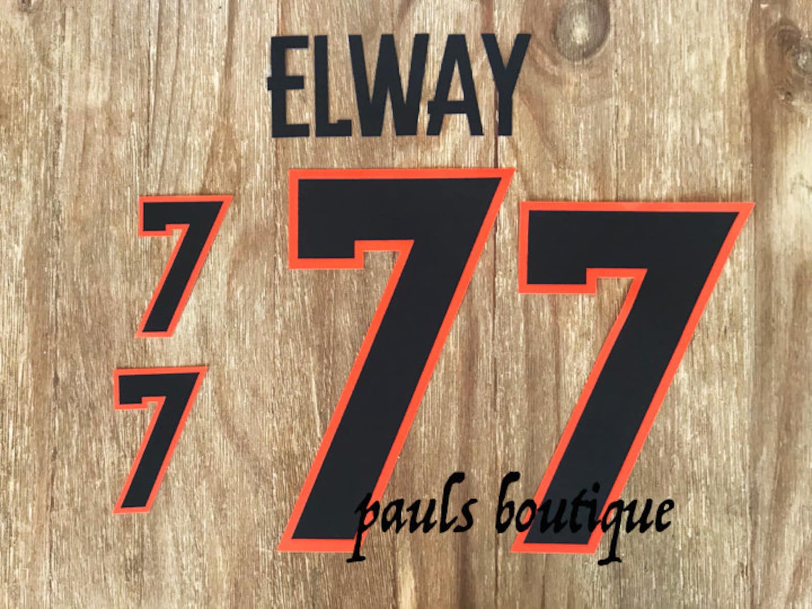 Denver Broncos Lettering Kit for an Authentic Orange Jersey - ANY NAME ...
