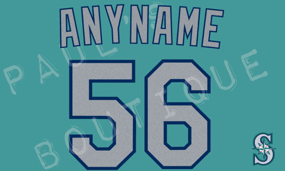 Seattle Mariners Lettering Kit for an Authentic Alternate Home 2023 ...