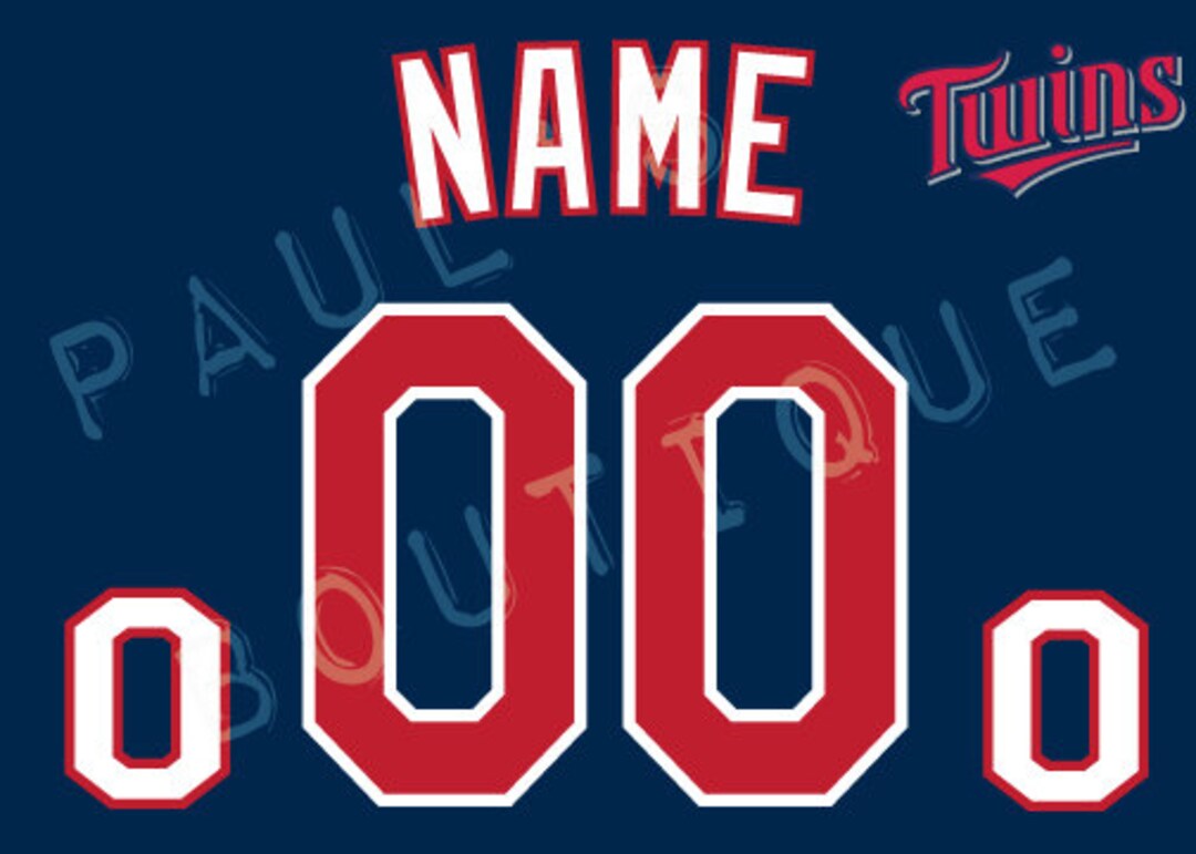 Minnesota Twins Lettering Kit for an Authentic Alternate Home Jersey ...