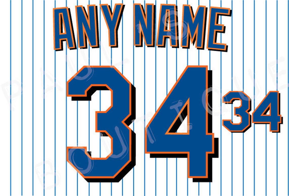 New York Mets Lettering Kit for an Authentic Vintage Jersey - Etsy