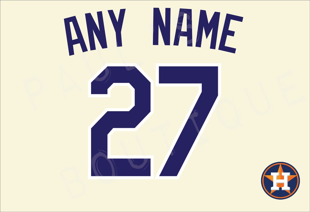 Houston Astros Lettering Kit for an Authentic, Replica, Youth or ...