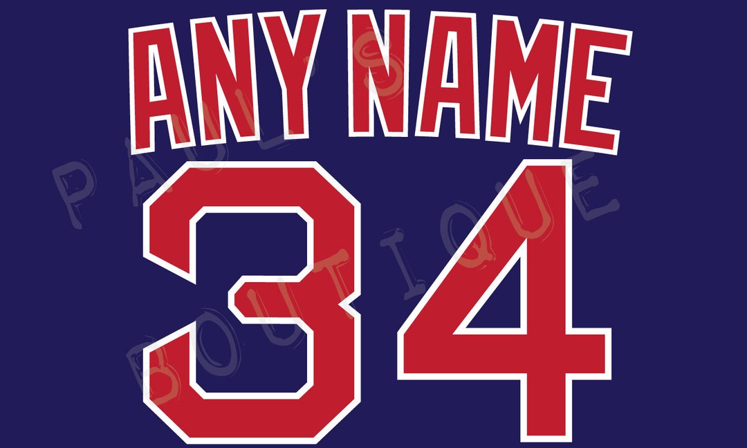 Boston Red Sox Lettering Kit for an Authentic, Replica or Youth Navy ...