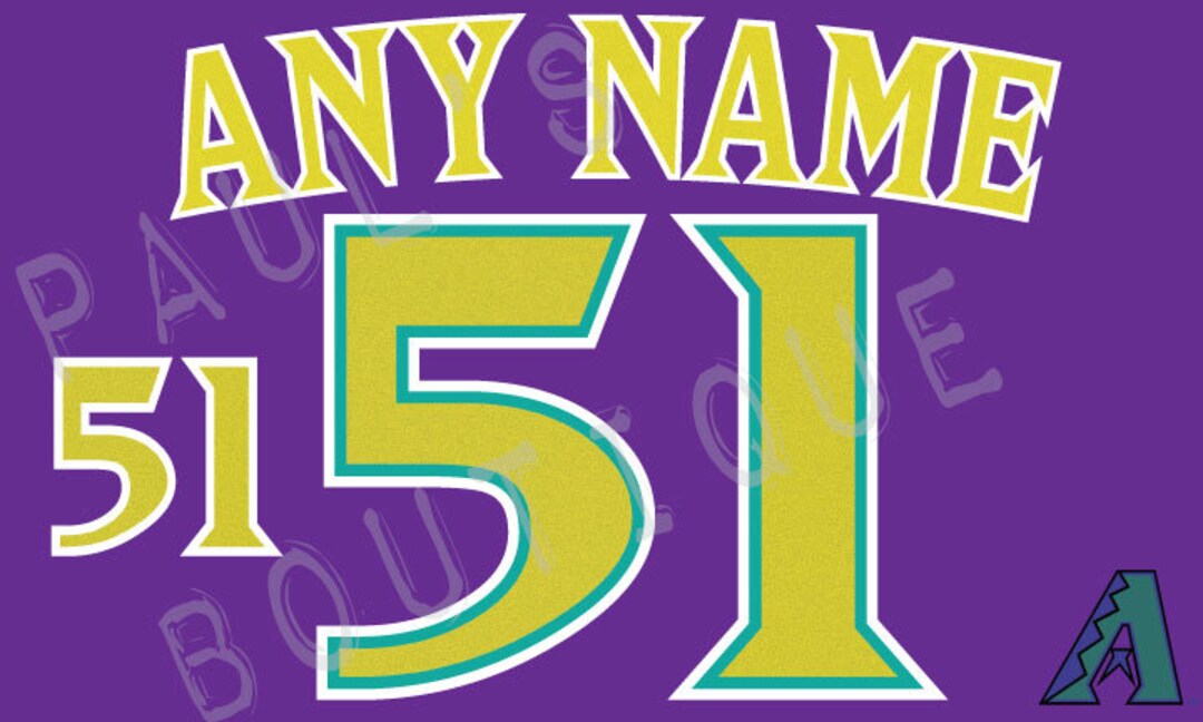 Arizona Diamondbacks Lettering Kit for an Authentic Purple Jersey - ANY ...