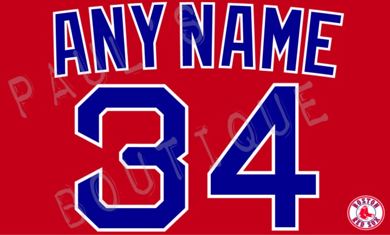 Boston Red Sox Lettering Kit for an Authentic Alternate Red - Etsy