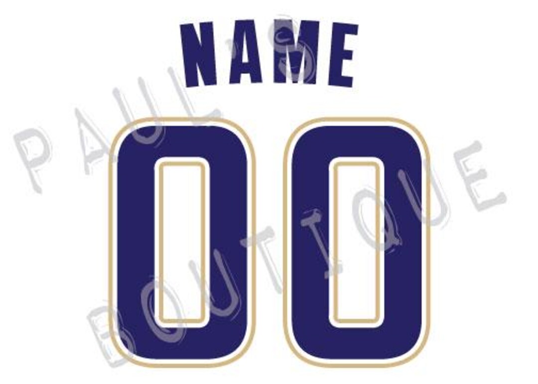 San Diego Padres Lettering Kit for 2010 Home Jersey - ANY NAME & NUMBER ...