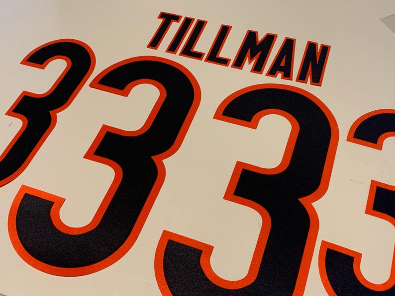Chicago Bears Lettering Kit for an Authentic Home Jersey - ANY NAME ...