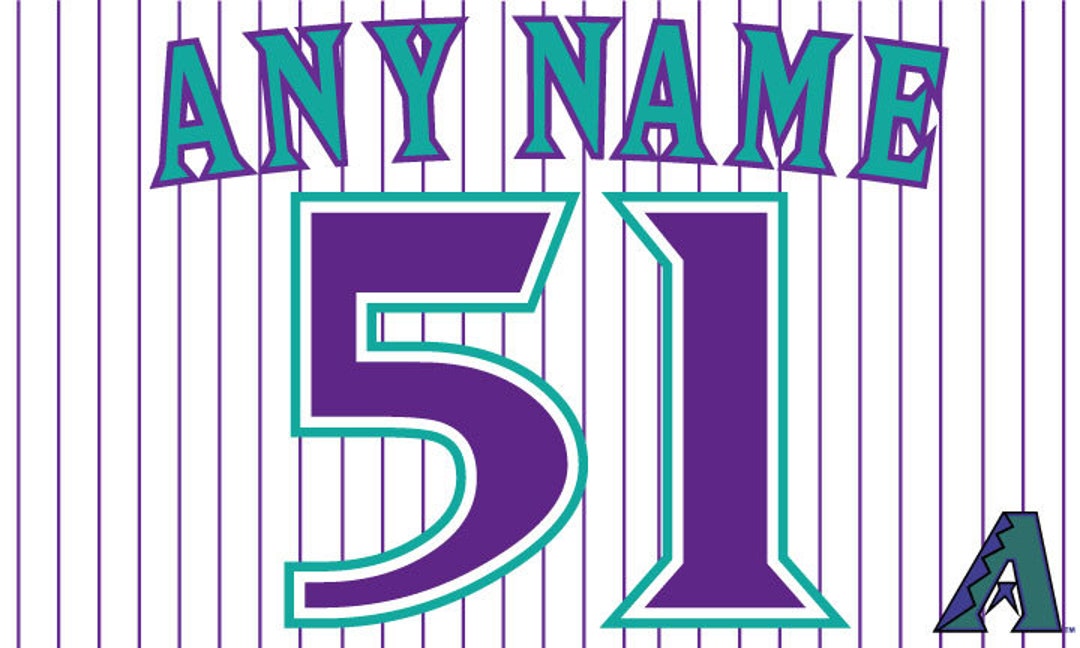 Arizona Diamondbacks Lettering Kit for an Authentic Home Jersey - ANY ...