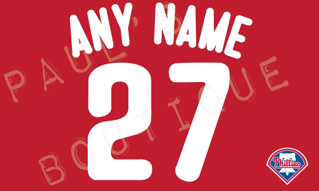 Philadelphia Phillies Lettering Kit for a 1995 Batting Jersey - ANY ...