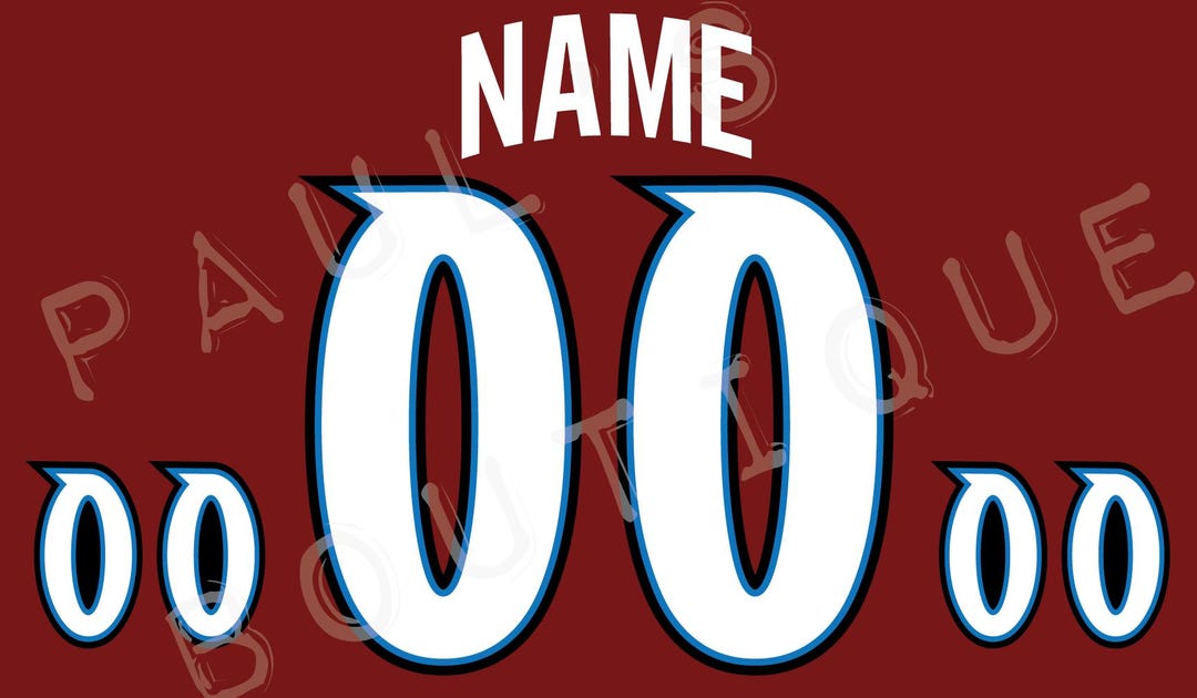 Colorado Avalanche Lettering Kit for an Authentic Vintage (2002 ...