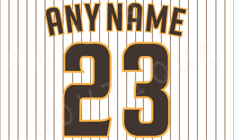 San Diego Padres Lettering Kit for 2023 Jersey - ANY NAME & NUMBER - Etsy