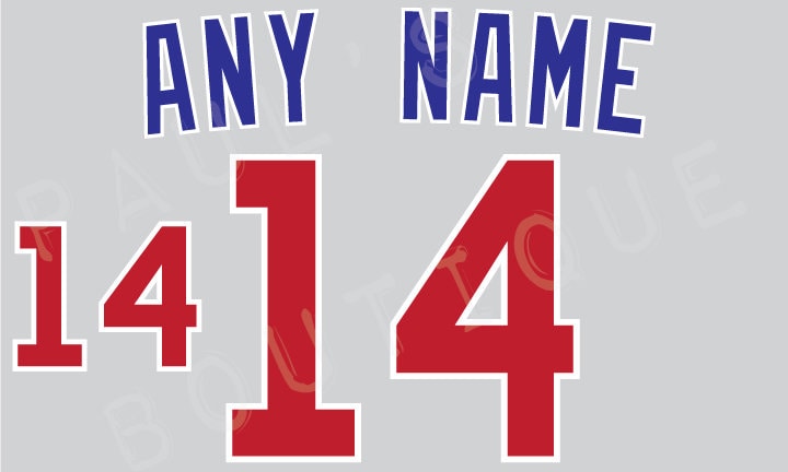 Chicago Cubs Lettering Kit for an Authentic, Replica, Youth or Toddler ...