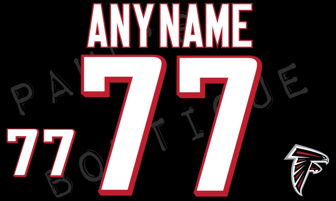 Atlanta Falcons Lettering Kit for an Authentic 2003 Home Jersey - ANY ...
