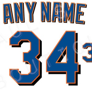 New York Mets Lettering Kit for an Authentic Vintage Jersey - Etsy