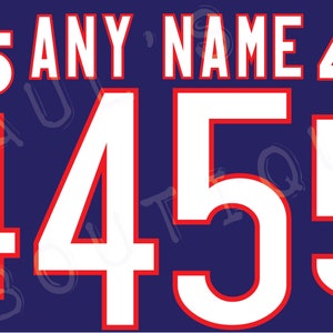 Chicago Bears Lettering Kit for an Authentic Home Jersey - ANY NAME ...