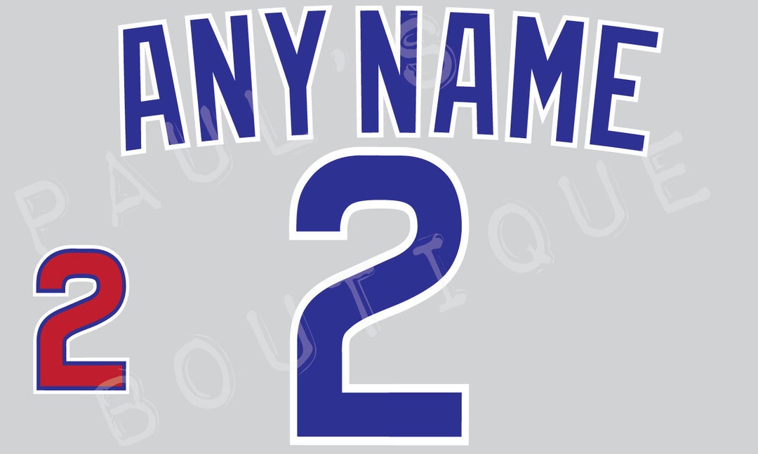 Chicago Cubs Lettering Kit for an Authentic Vintage 1990 Road Jersey ...