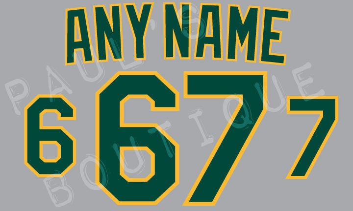Oakland Athletics Lettering Kit for an Authentic Jersey ANY - Etsy