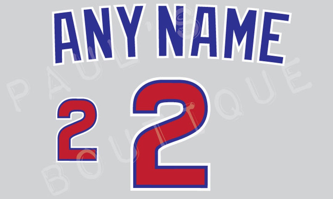 Chicago Cubs Lettering Kit for an Authentic Vintage Road Jersey - ANY ...