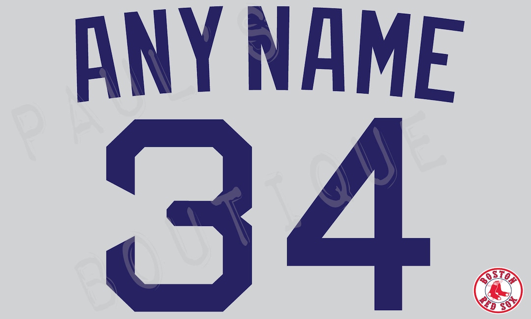 Boston Red Sox Lettering Kit for an Authentic Road 2012 Jersey - ANY ...