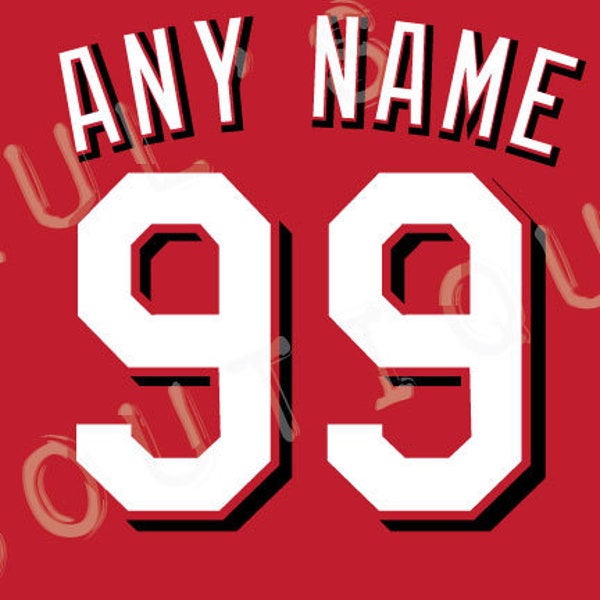 Cincinnati Reds Numbers - Etsy