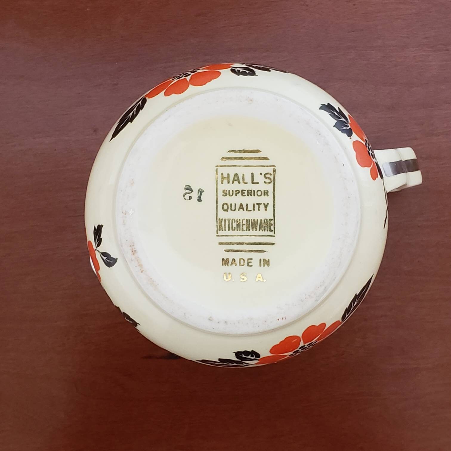 Vintage Hall Red Poppy China Pattern Large Creamer Made in - Etsy