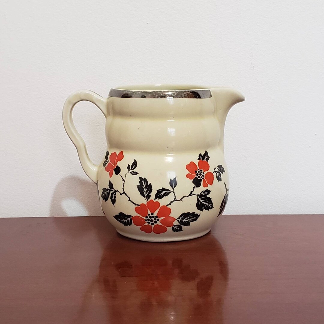 Vintage Hall Red Poppy China Pattern Large Creamer Made in - Etsy