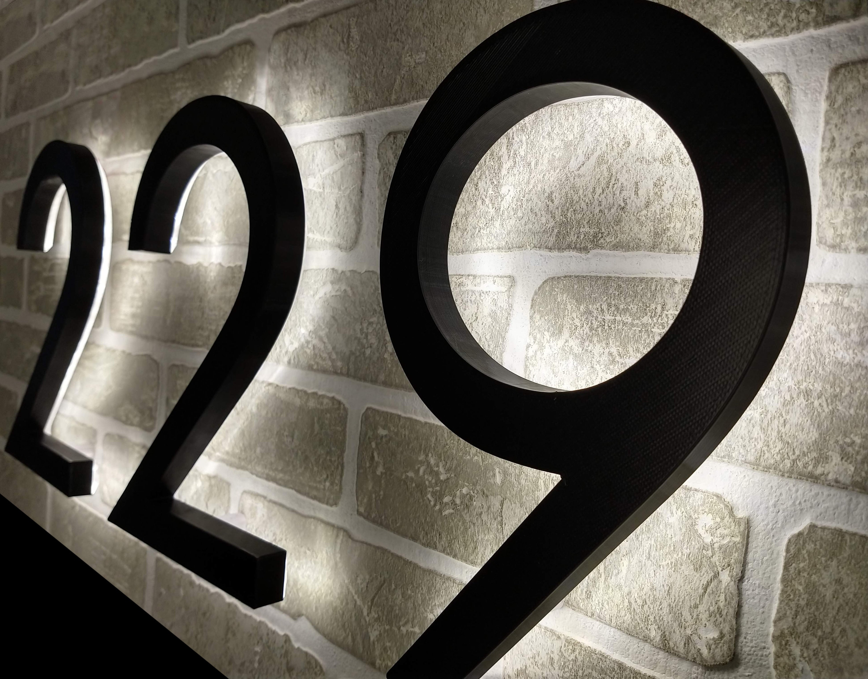 Lighted Street Numbers