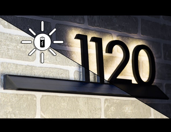 House Number Sign Lighted 6 Inch Numbers Led Illuminated Address Sign ...