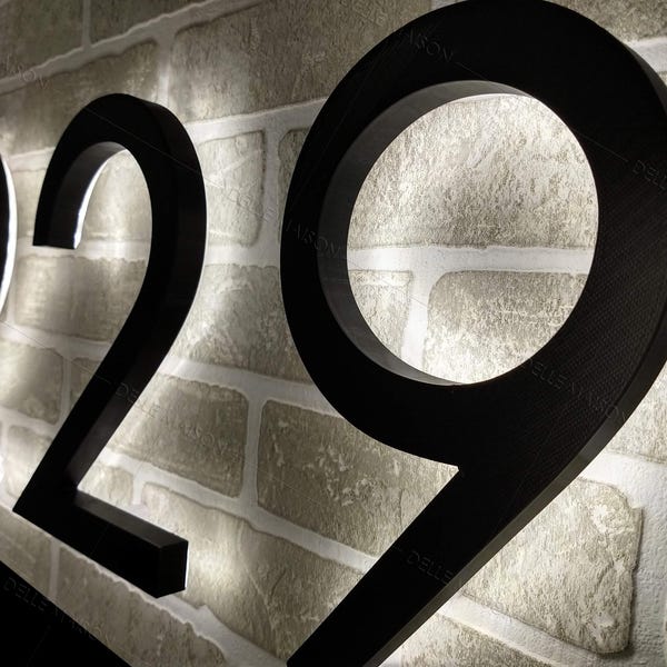 Lighted House Numbers - Etsy