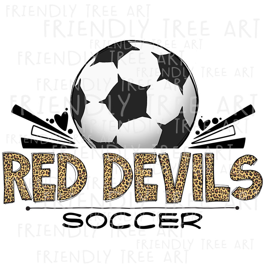 Red Devils Soccer Png, Png Files for Sublimation Printing, Red ...
