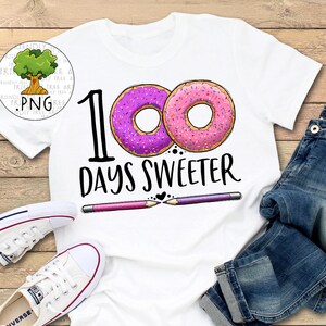 100 Days Sweeter Png, PNG Files for Sublimation, 100th Day of School ...