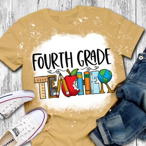 Fourth Grade Teacher Png, PNG Files for Sublimation, 4th Grade Teacher ...