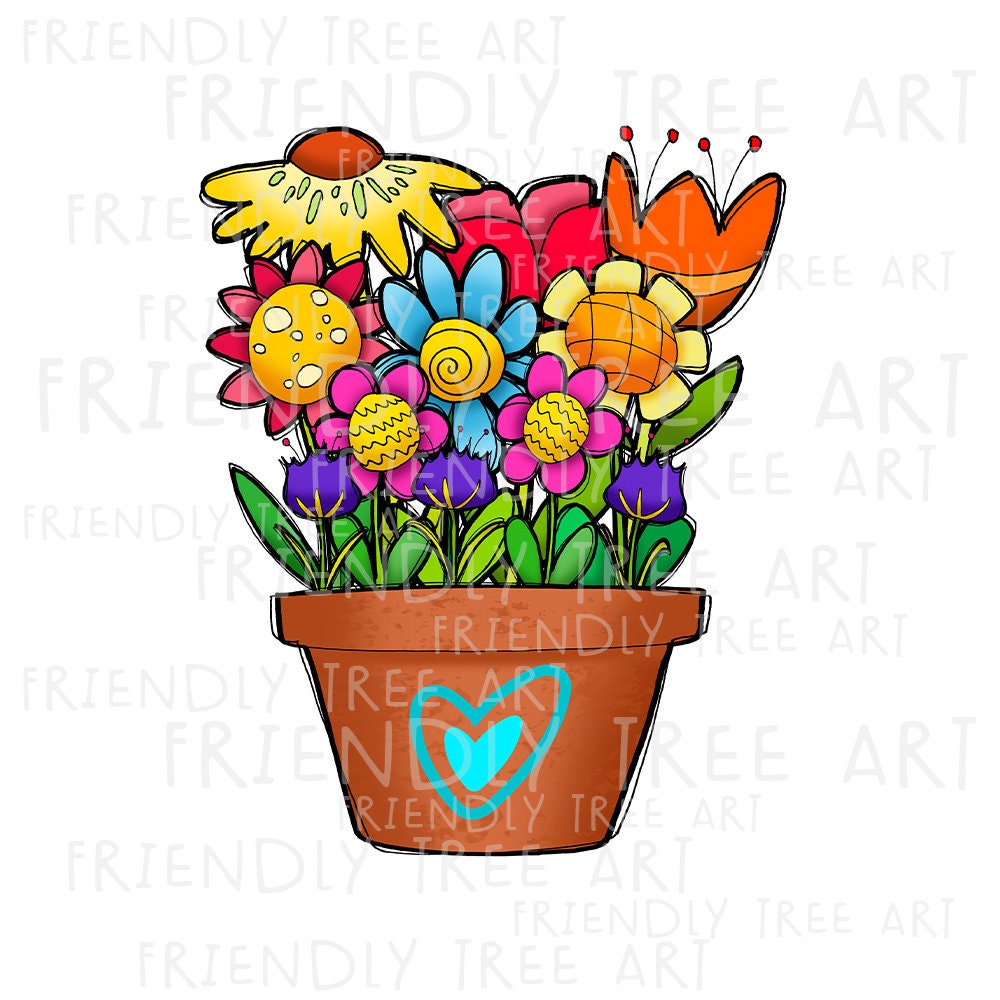Flower Pot Png PNG Files for Sublimation Printing Sunflower - Etsy