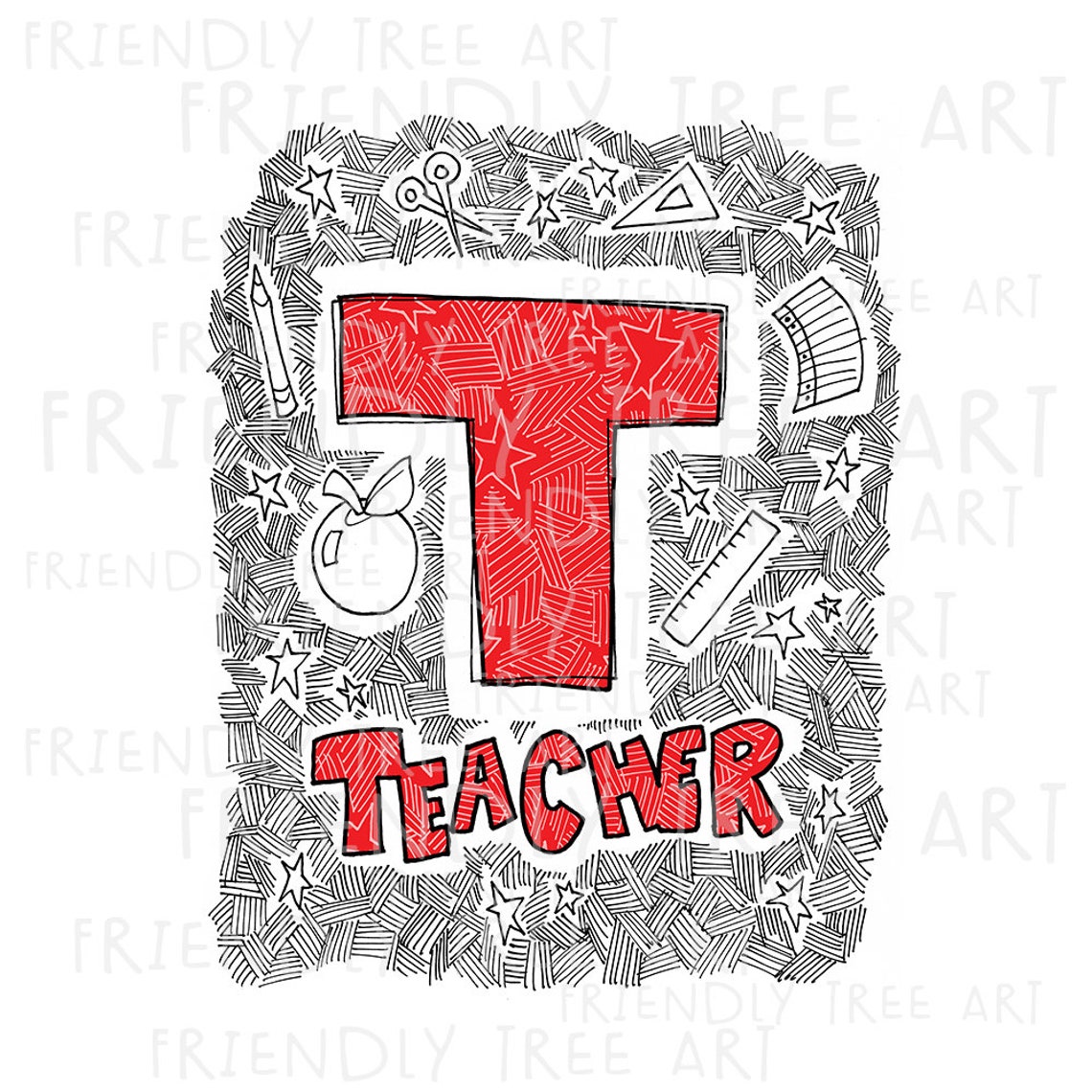 Teacher Doodle Png PNG Files for Sublimation Printing School - Etsy