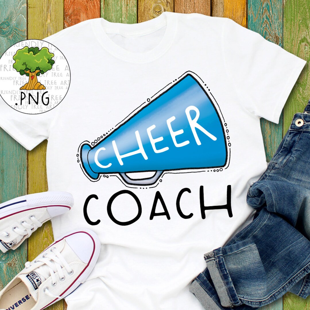 Cheer Coach PNG, Cheer Sublimation PNG, Blue Cheer Coach Png ...