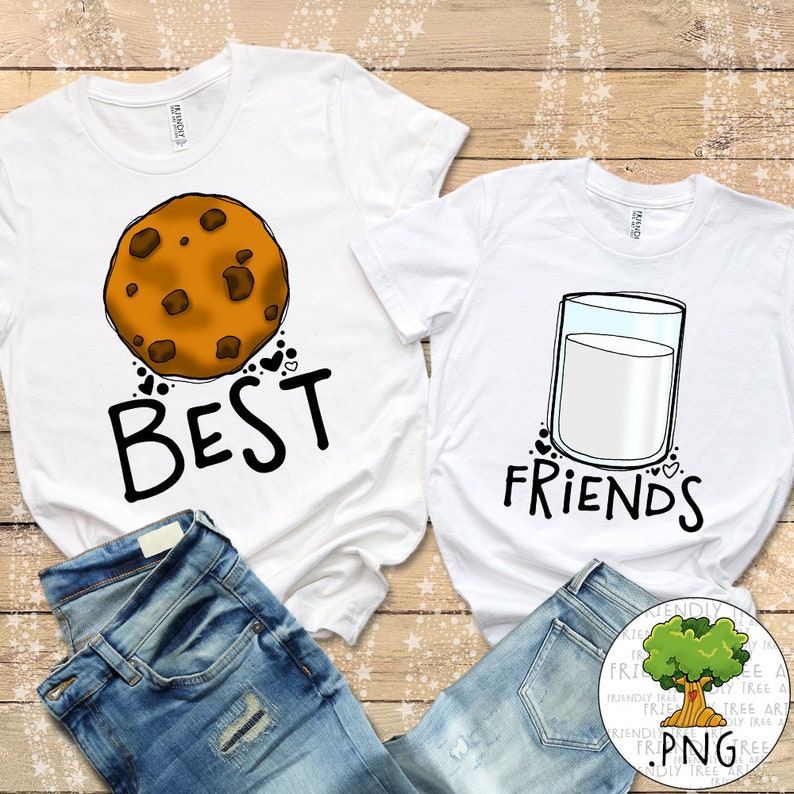 Best Friends Png, PNG Files for Sublimation, Cookies and Milk, Family ...