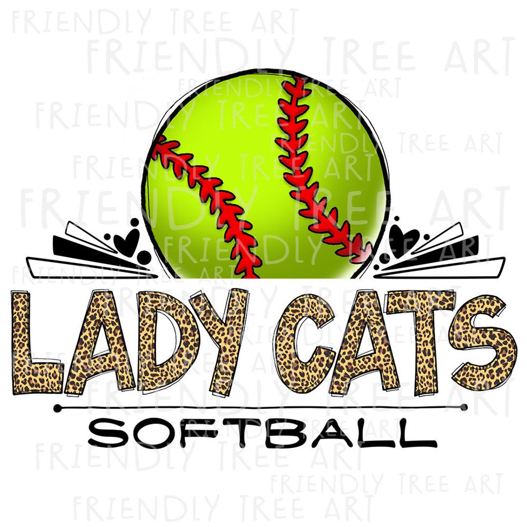 Lady Cats Softball Png, Png Files for Sublimation Printing, Lady Cats ...