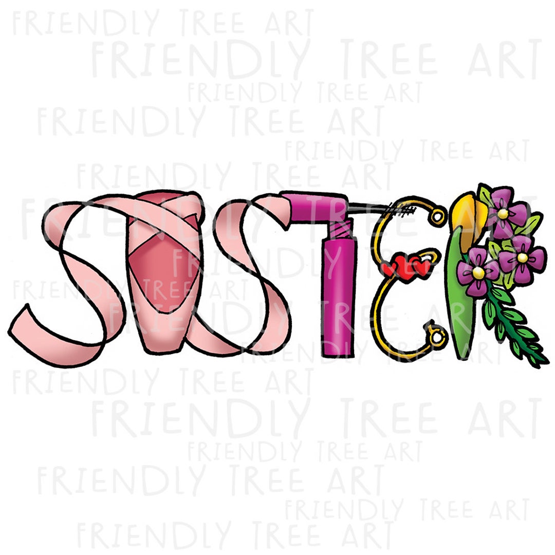 Sister PNG Files for Sublimation Printing, Sister Png, Family, Sibling ...