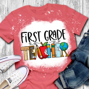 First Grade Teacher Png, PNG Files for Sublimation, 1st Grade Teacher ...