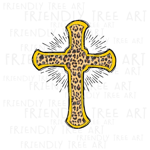 Card Making & Stationery Materials Embellishments Leopard Print Cross ...