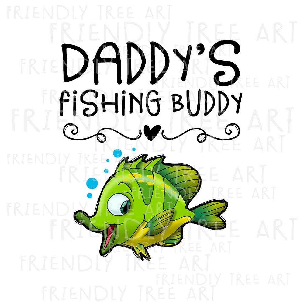 Daddy's Fishing Buddy Png File for Sublimation Infant - Etsy