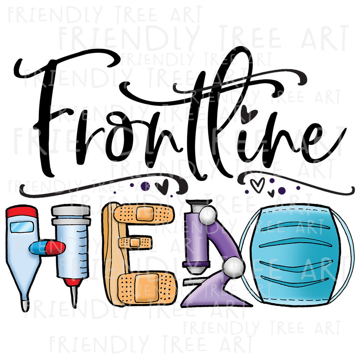 Frontline Hero Healthcare PNG Files for Sublimation Printing | Etsy