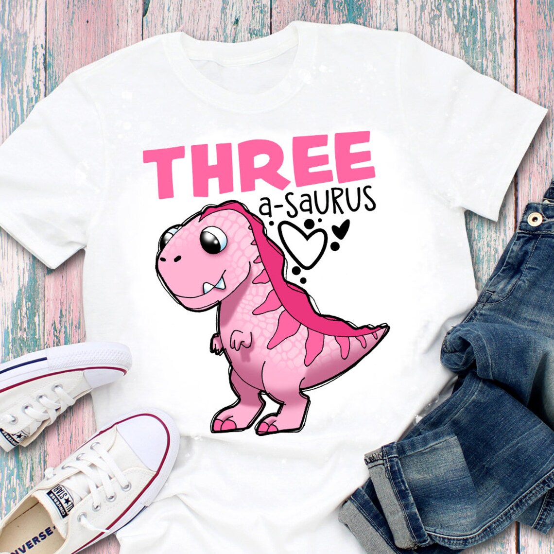 Three-a-saurus Png PNG Files for Sublimation Dinosaur | Etsy