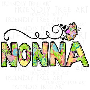 Nonna, Nonna PNG Files for Sublimation Printing, Family, Nonna Clipart ...