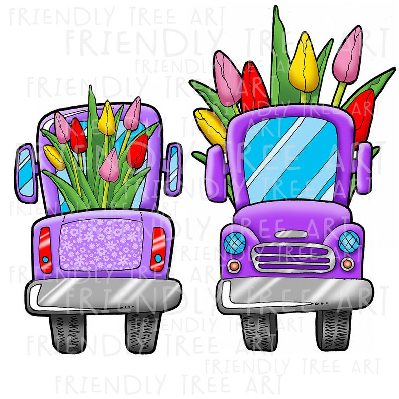 Easter Truck Png Spring Truck Truck PNG Files for - Etsy