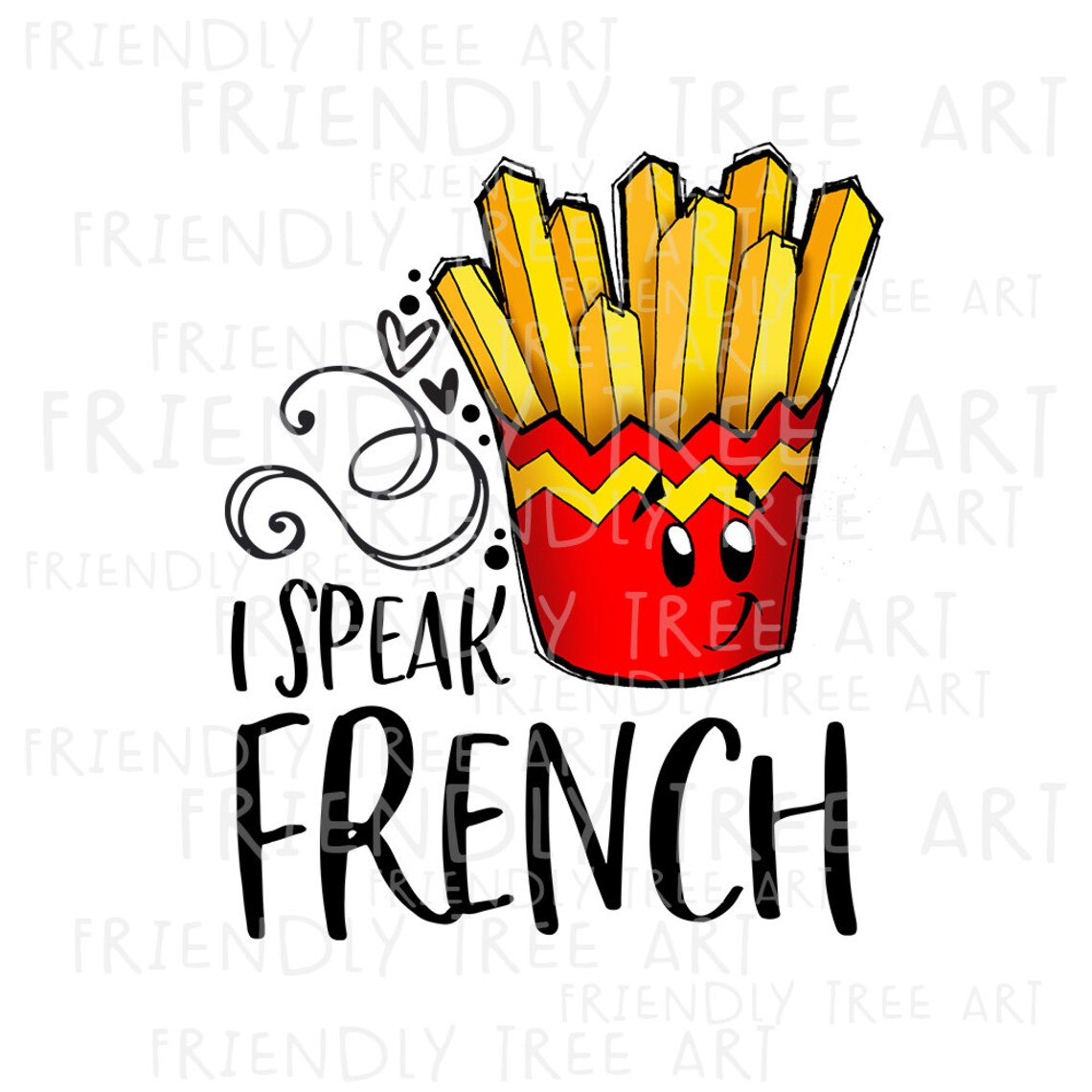 I Speak French Fry PNG Files for Sublimation Small Fry Baby - Etsy