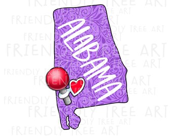 Alabama Clip Art | Etsy